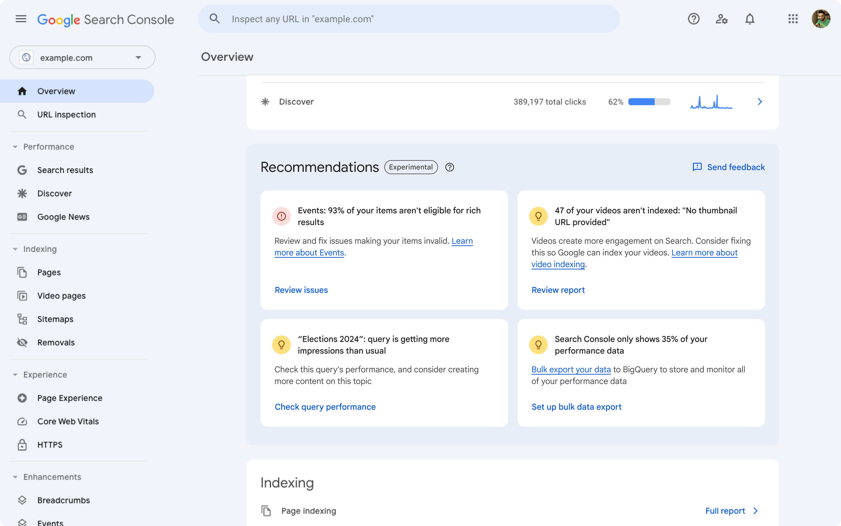 Google Releases New Google Search Console Recommendations