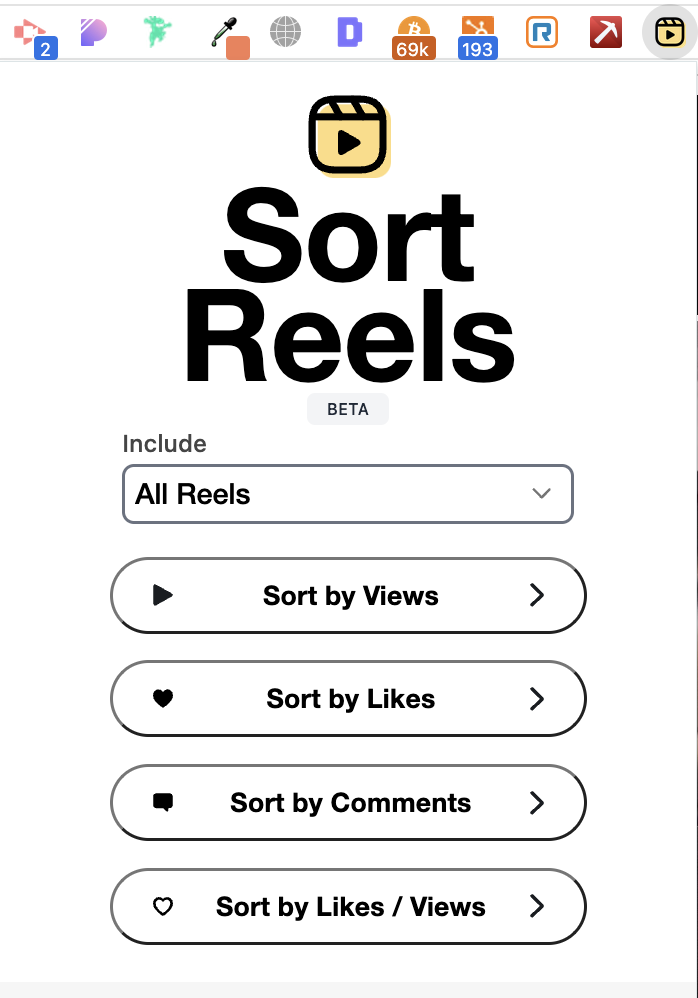 Sort Instagram Reels & TikTok Videos to Create Social Media Content